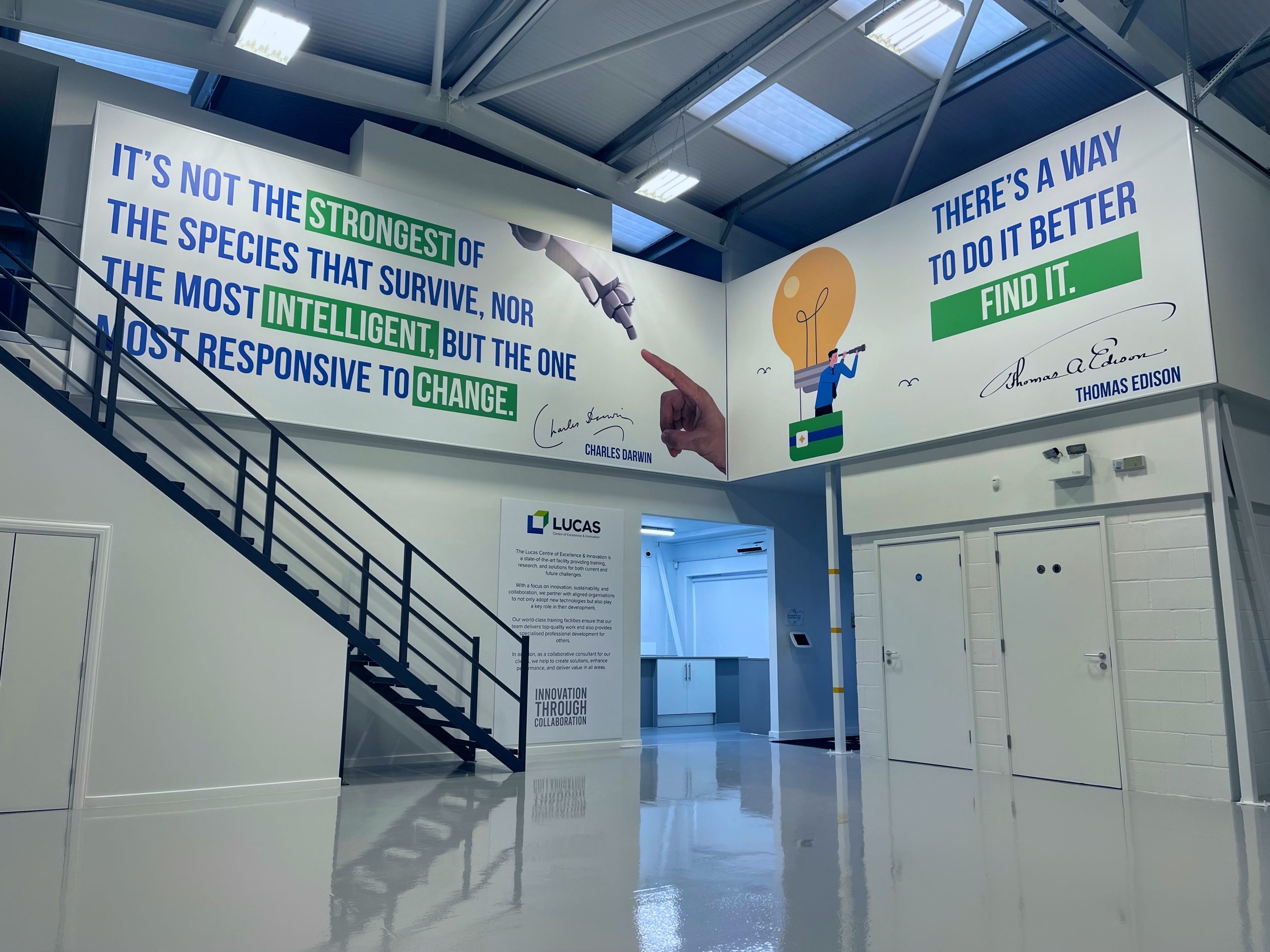 Lucas embraces PVC-free banner for internal branding - Digital Textile ...